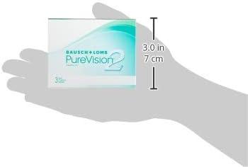 Bausch + Lomb PureVision 2 Monthly Lenses - Thin Spherical Contacts 3-Pack BC 8.6 mm Dia 14 mm 5 ...