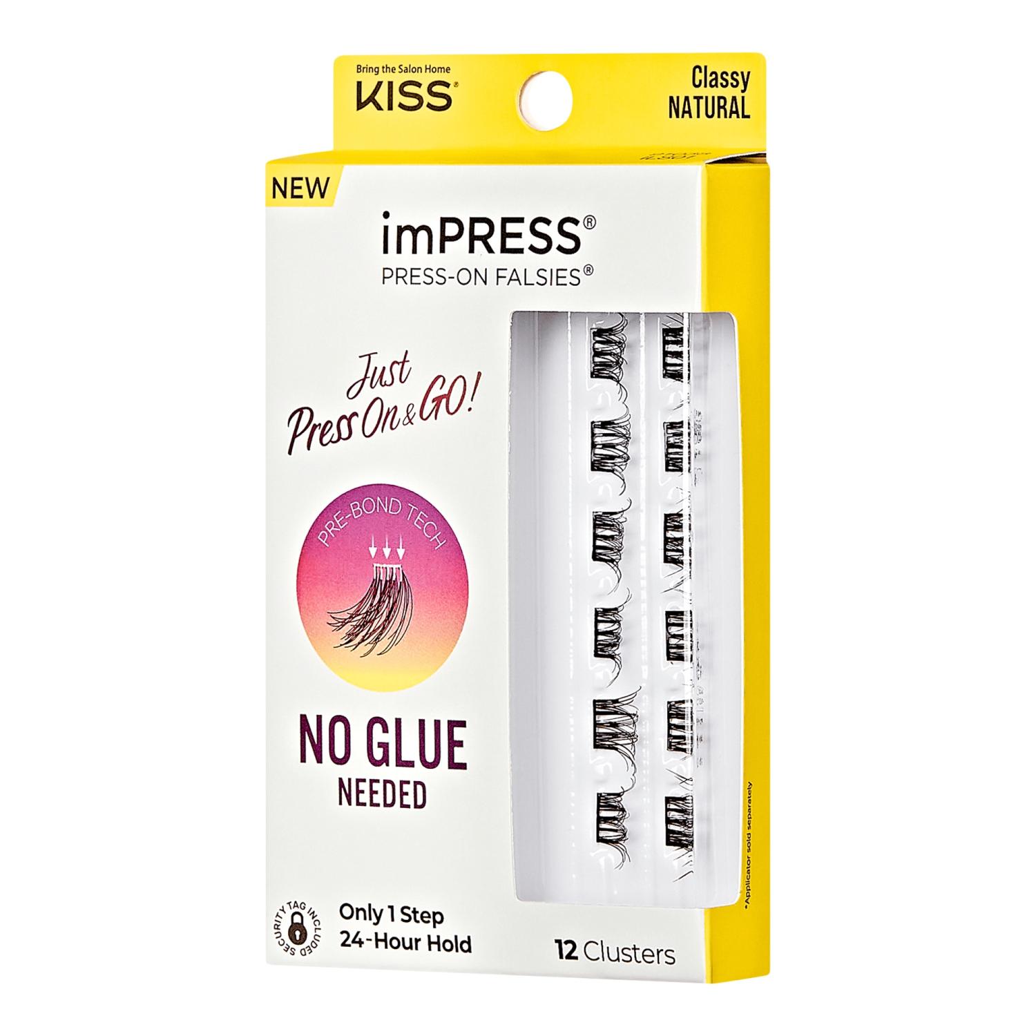Discover Kiss imPRESS Press-On Falsies Eyelash Clusters, Classy Natural ...