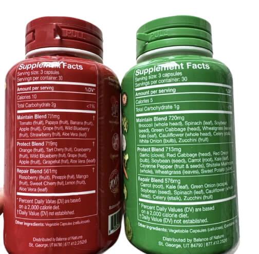 Organic Whole Food Supplement - 90 Fruit & 90 Veggie Capsules | Buy Now ...