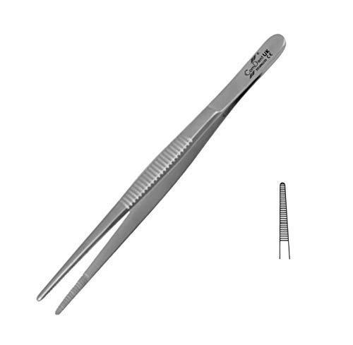 Exeton 14cm Serrated Dressing Forceps for Body Piercing and Veterinary ...