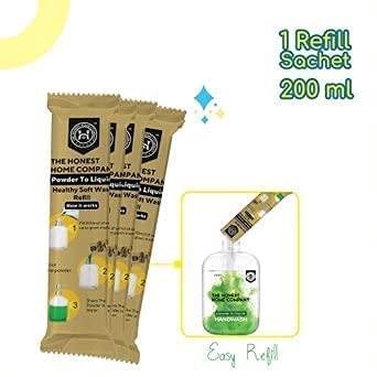 Powder-To-Liquid Hand Wash | Eco-Friendly 3L Refill | 15 Sachets for ...