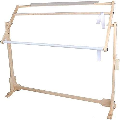 Adjustable Wooden Embroidery Stand | Cross Stitch Needlework Floor ...