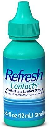 Refresh Soft Contacts Contact Lens Comfort Drops 0.4 Fl Oz (Pack of 5 ...