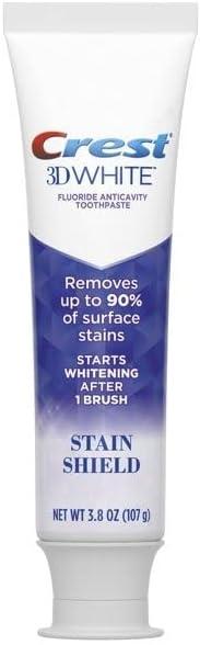 Crest 3D White Stain Shield Teeth Whitening Toothpaste 3.8 oz - Pack of ...