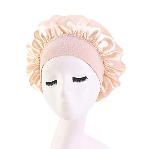 6-Piece Large Satin Bonnet Sleep Caps for Women - Soft & Elastic Wide ...