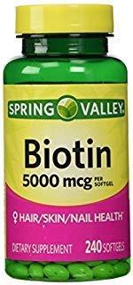 Spring Valley Biotin 5000 mcg Softgels - 240 Count | Buy Now with ...