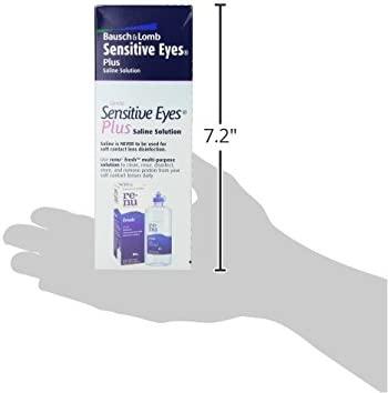 Sensitive Eyes Plus Saline Solution 12 oz - Gentle Eye Care Solution ...
