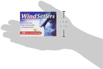 WindSetlers - 24 Gel Caps for Relief from Pain, Bloating & Discomfort ...