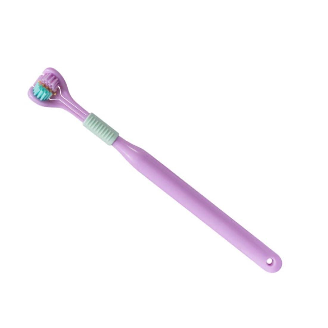 Soft Three-Headed Toothbrush for Kids & Adults - Travel-Friendly Tongue ...