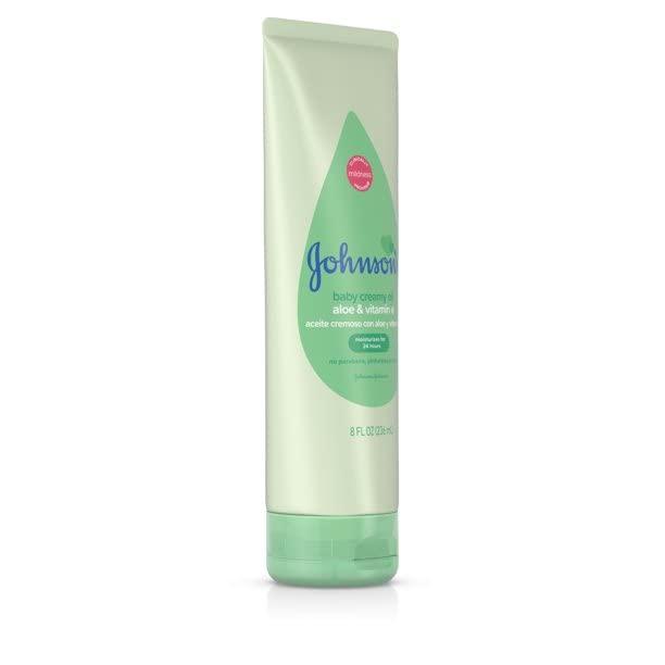 Johnson's Baby Creamy Oil with Aloe Vera & Vitamin E - 8oz (236ml) 3 ...