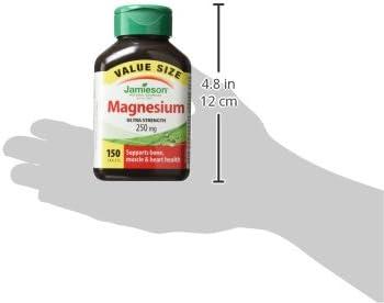 Jamieson Magnesium 250 mg 150 Caplets - Value Size | High Quality ...