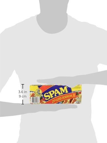 Spam 25% Less Sodium 12 oz Can - 8 Pack | Low Sodium Canned Meat Option ...