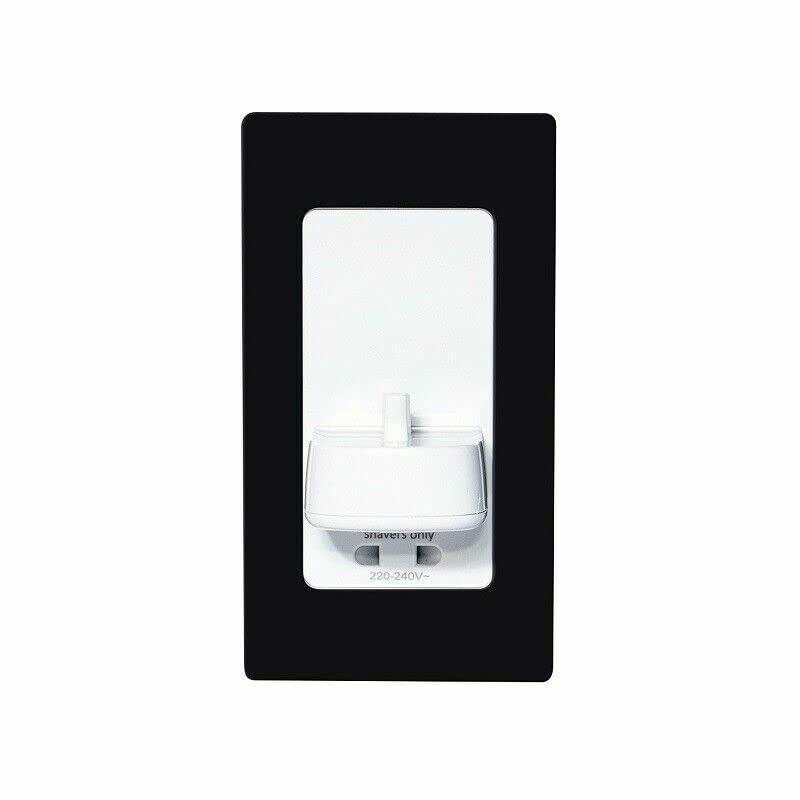 In-Wall Electrical Toothbrush Charger with Shaver Socket - PV12BLK ...