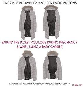Zip Us In Maternity Jacket Expander Panel - One Size Double Coil Panel ...