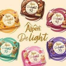 Alpen Light Delight Bundle - Chocolate Brownie White Raspberry and ...