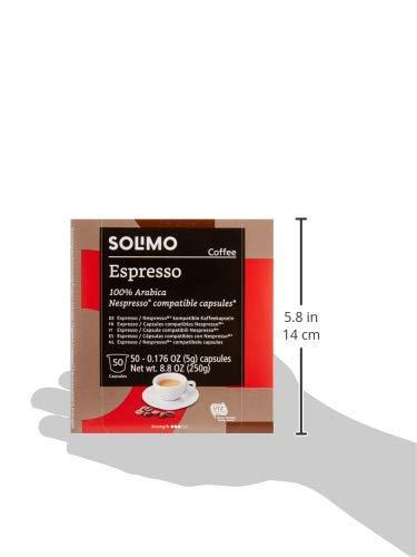 Solimo Espresso Capsules 50 CT - Compatible with Nespresso Original ...