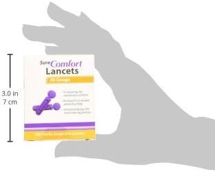 Sure Comfort Universal Lancet 30g - 100 Count - Easy and Painless Blood ...