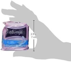 Always Dailies Thin Regular 20 Count - 2 Pack | Discreet Daily Liners ...