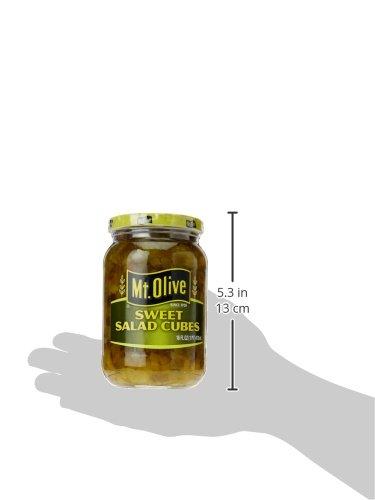 Mt. Olive Sweet Salad Cubes 16oz - Delicious Pickled Relish for Salads ...