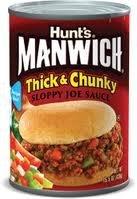 Manwich Thick & Chunky Sloppy Joe Sauce 15.5oz Can - Pack of 6 ...