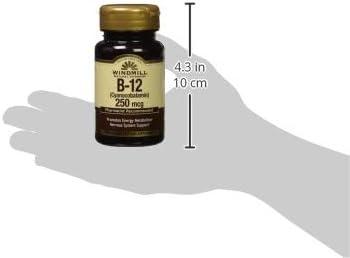 Vitamin B-12 250 mcg Tablets - 100 Count | Essential Supplement for ...
