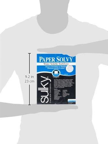 Sulky Paper Solvy Water Soluble Fabric Stabilizer 8 White - Easy ...