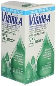 Visine-A Multi-Action Eye Allergy Relief Drops 0.5oz Twin Pack | Buy ...