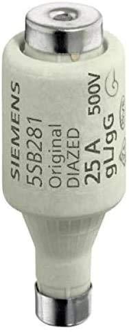 SIEMENS DIAZED Fuse Link 500V 25A - Pack of 25 | International Shipping ...