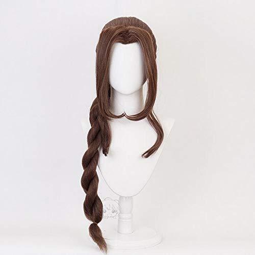 Final Fantasy VII Aerith Gainsborough Cosplay Wig - 100cm Pigtail Wavy ...