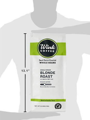 Wink Blonde Roast Whole Bean Coffee - Large 2.2 Pound Bag | 100% ...