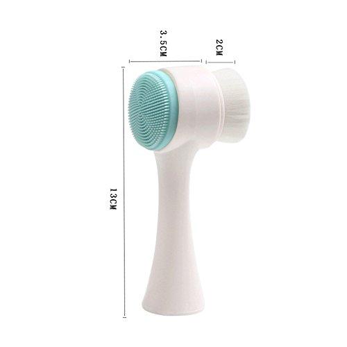 2 in 1 Double Sided Face Brush for Cleansing and Exfoliating - Silicone ...