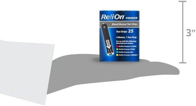 Relion Premier Test Strips 25 ct (2) - Fusion Shop Store - Pack of 2 ...