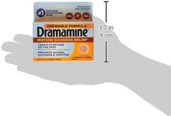 Dramamine Dimenhydrinate 50mg Chewable Tablets - Orange Flavor - 8 ...