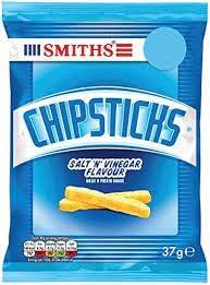 Smiths Chipsticks Salt 'N' Vinegar Flavour Maize & Potato Snack 37g ...