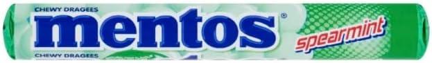 Mentos Spearmint Rolls 37.5g (Pack of 4) Multipack Chewy Dragees ...