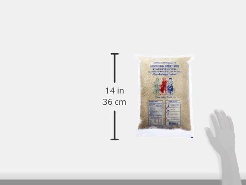 Three Ladies Sanpatong Sweet Rice 5 lbs - Authentic Thai Sticky Rice (1 ...