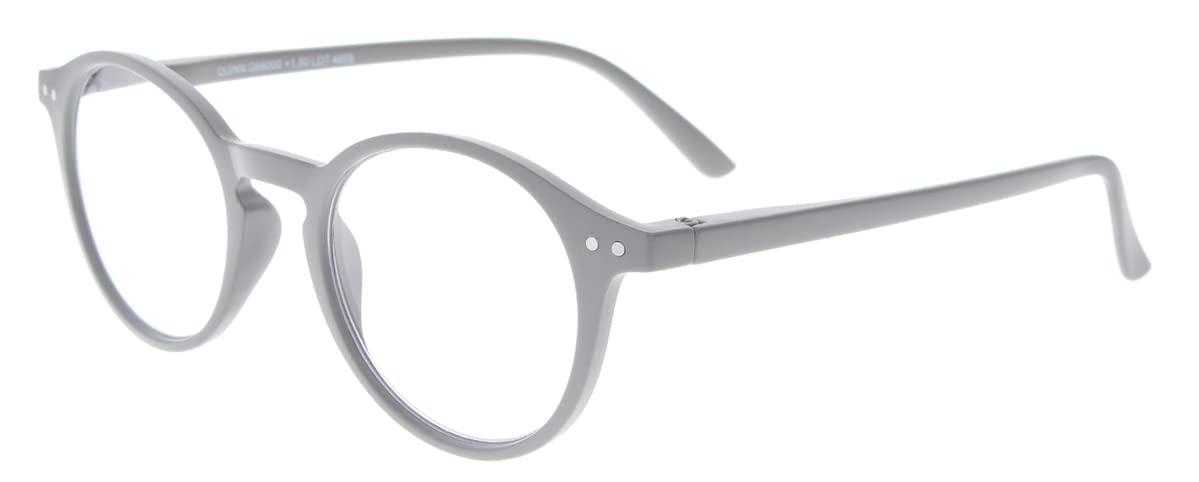 Buy Quinn Modern Ready-Made Reading Glasses - Grey Panto Shape with ...