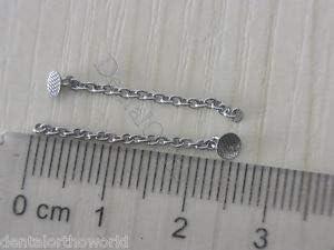 10 Pcs Stainless Steel Traction Chains with Eyelet Button for Dental ...