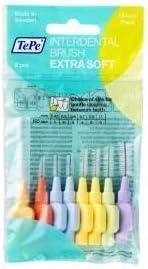 Tepe Interdental Brush Extra Soft Set 6 Sizes - 8 Pack Multicolor | Buy ...