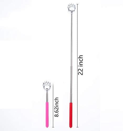 ISCRIO 4 Pcs Telescoping Back Scratchers with Rubber Handles - Black ...