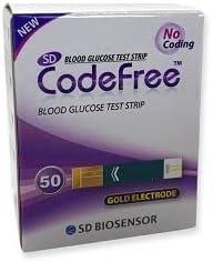 CodeFree Blood Glucose Test Strips - 50 Pack | Replacement Strips for ...