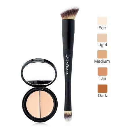 EVE PEARL Dual Salmon Concealer & 202 Concealer Blender Brush Set - Tan ...