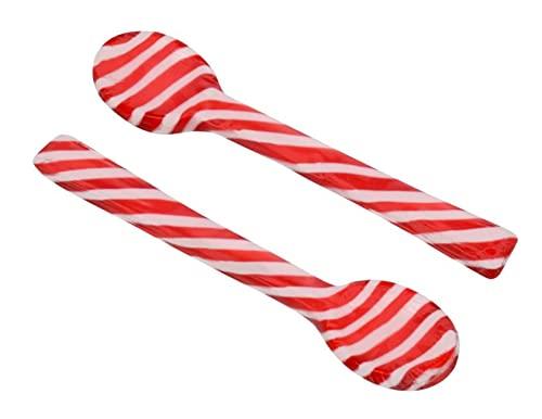 Candy Cane Spoon Bundle - 10 Piece Set of Peppermint and Milk Chocolate ...