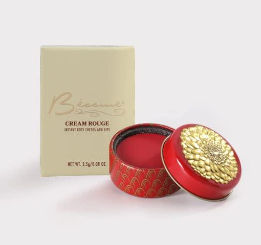 Besame Cosmetics Crimson Cream Rouge - 1938 | 2-in-1 Lip and Cheek Tint ...