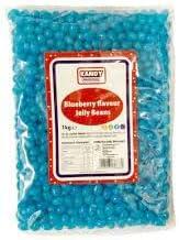Blueberry Flavour Jelly Beans - 1KG Bag - Blue Jelly Bean Sweets ...