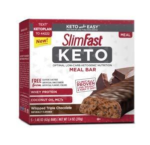SlimFast Keto Meal Replacement Bar Whipped Triple Chocolate - 1.48 oz ...