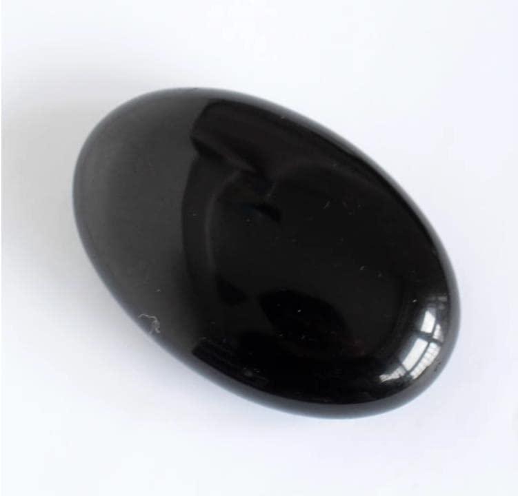 Orientrea Obsidian Palm Stone-1 Pc Obsidian Pocket Energy Stone Smooth ...