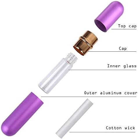 Imirootree 8 Pack Essential Oil Inhaler Aluminum Aromatherapy Nasal ...