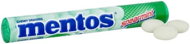 Mentos Spearmint Rolls 37.5g (Pack of 4) Multipack Chewy Dragees ...