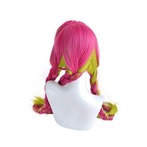 Demon Slayer Kanroji Mitsuri Cosplay Wig - Long Braids Heat-Resistant ...